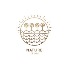 Spruce forest logo Royalty Free Vector Image - VectorStock