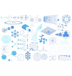 Science and laboratory concept in circle Vector Image