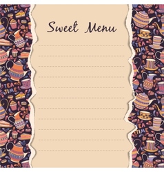 Sweet menu Royalty Free Vector Image - VectorStock