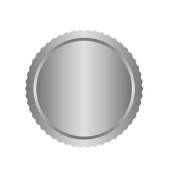 Modern bronze circle metal badge label and design Vector Image