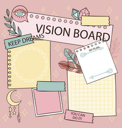 Hand drawn vision board Royalty Free Vector Image