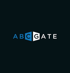 Abc gate brand text creative logo Royalty Free Vector Image