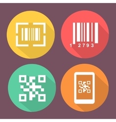 Qr code verification app website template Vector Image