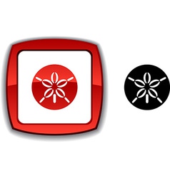 Sand dollar button Royalty Free Vector Image - VectorStock