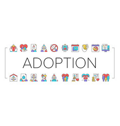 Child adoption infographic poster Royalty Free Vector Image