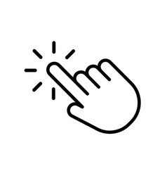 Click icon mouse clicks on an object Royalty Free Vector