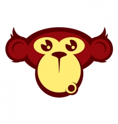 Two funny monkeys cartoon character sticker Vector Image