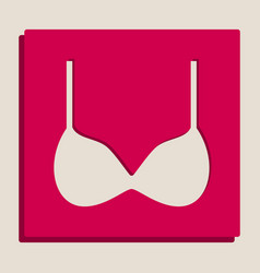 Bra simple sign grayscale version Royalty Free Vector Image