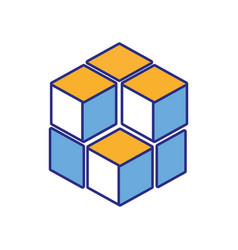 Cube shape design Royalty Free Vector Image - VectorStock