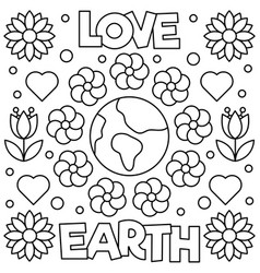 Be kind coloring page black and white Royalty Free Vector