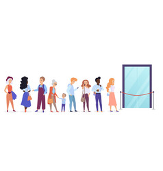 Cartoon man waiting in line or queue Royalty Free Vector