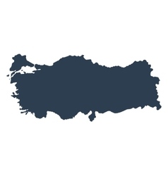 Turkey map flag turkish country with banner Vector Image