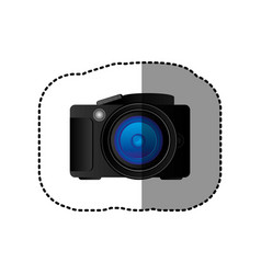 Camera icon beige color Royalty Free Vector Image