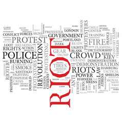Riot word cloud concept Royalty Free Vector Image