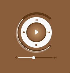 Music player control interface Royalty Free Vector Image