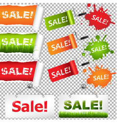 Sale elements set Royalty Free Vector Image - VectorStock