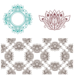 Peacock Circular Ornament Royalty Free Vector Image