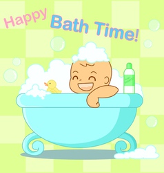 Happy bath time Royalty Free Vector Image - VectorStock