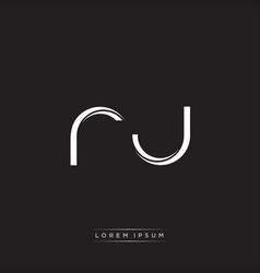 Rm initial letter split lowercase logo modern Vector Image