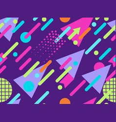 Memphis seamless pattern asymmetrical geometric Vector Image