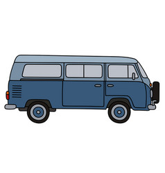 Old blue bus Royalty Free Vector Image - VectorStock