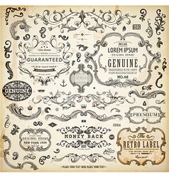 Rustic food label set Royalty Free Vector Image