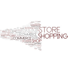 E-store word cloud concept Royalty Free Vector Image