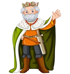 King with red robe Royalty Free Vector Image - VectorStock