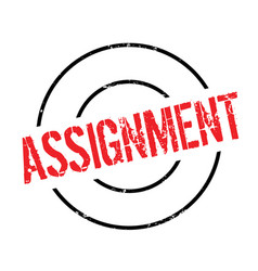 Assignment rubber stamp Royalty Free Vector Image