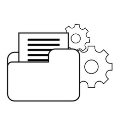 Technical support documents folder Royalty Free Vector Image