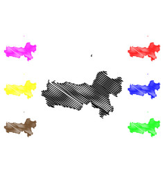 West java map Royalty Free Vector Image - VectorStock