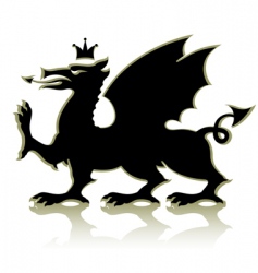 Heraldic dragon tattoo Royalty Free Vector Image