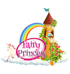 Pink princess castle Royalty Free Vector Image