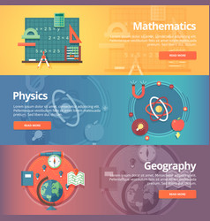 Physics mathematics classes cartoon Royalty Free Vector