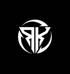 Rk logo monogram design template Royalty Free Vector Image