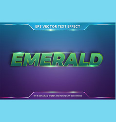 Text effect in 3d emerald words text effect theme Vector Image