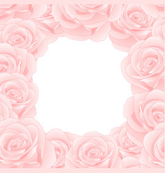 Pink rose border Royalty Free Vector Image - VectorStock