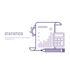 Statistics analysis results document concept Vector Image