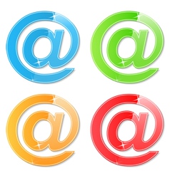 Corporate email signature design green colorful Vector Image