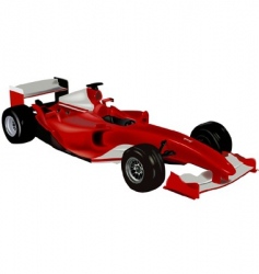 Cartoon smiling formula racing car mascot Vector Image