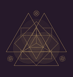 Mandala sacred geometry Royalty Free Vector Image