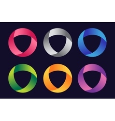 Technology orbit web rings logo Royalty Free Vector Image