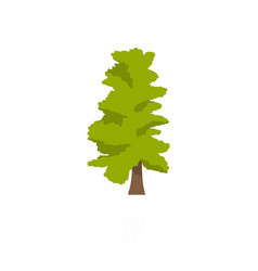 Birch leaf icon flat style Royalty Free Vector Image