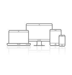 Multi Device Icons for presentation Royalty Free Vector