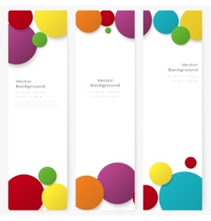 Simple three color banner headers set Royalty Free Vector