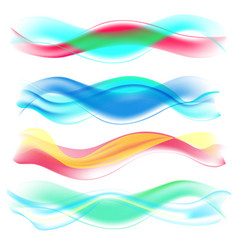 Abstract color wave design element curve flow Vector Image