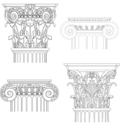 Classic columns Royalty Free Vector Image - VectorStock