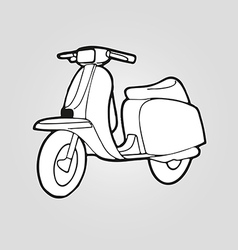 Scooter symbol mod lambretta vespa Royalty Free Vector Image
