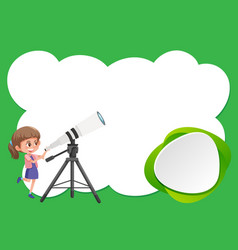 Border template with kids and party balloons Vector Image