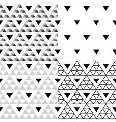 Monochrome hexagonal triangle pattern design Vector Image